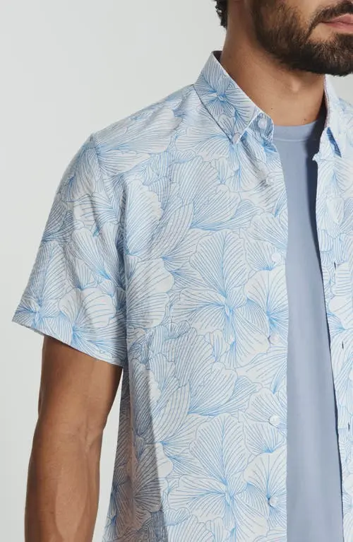 7 Diamonds Linden Floral Short Sleeve Button-up Shirt