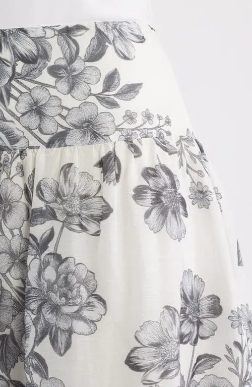 Kobi Halperin Lidia Floral Lace-trim Midi Skirt