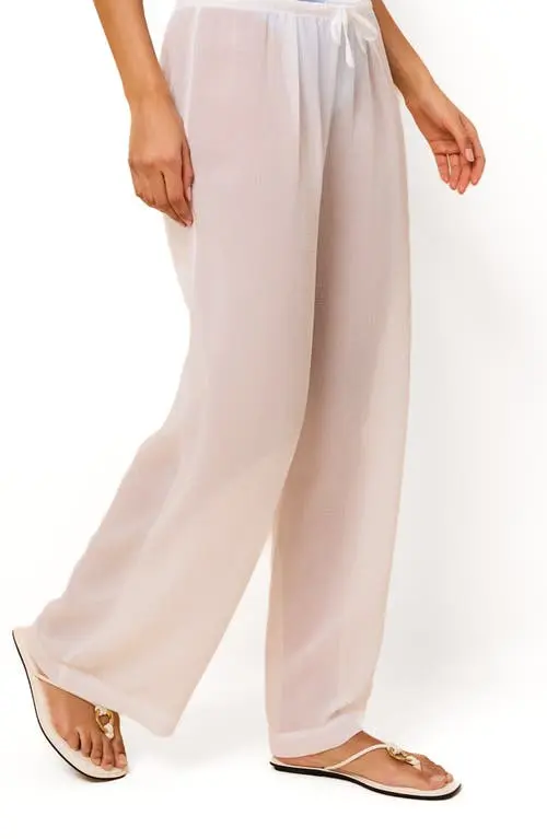 Solid & Striped Ashling Pleated Sheer Cover-up Pants