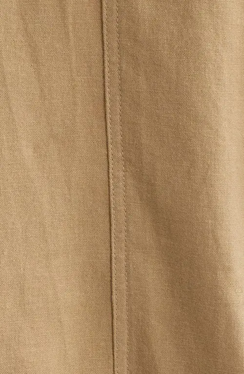 CITY BLUES Cropped Dolman Sleeve Shirt Jacket - Burlap