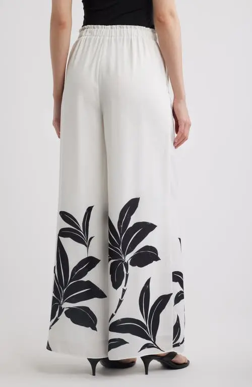 Kobi Halperin Vera Tie Waist Floral Print Wide Leg Pants