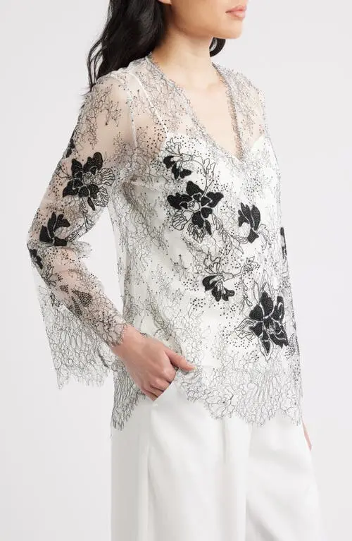 Kobi Halperin Devyn Embroidered Lace Top