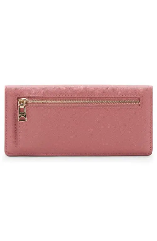 Mango Faux Leather Flap Wallet