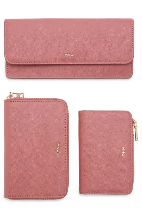 Mango Faux Leather Flap Wallet