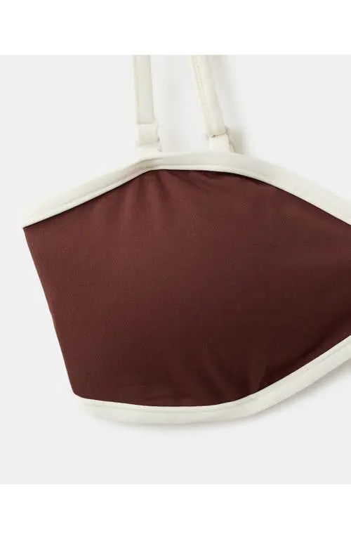 Mango Contrast Binding Bikini Top