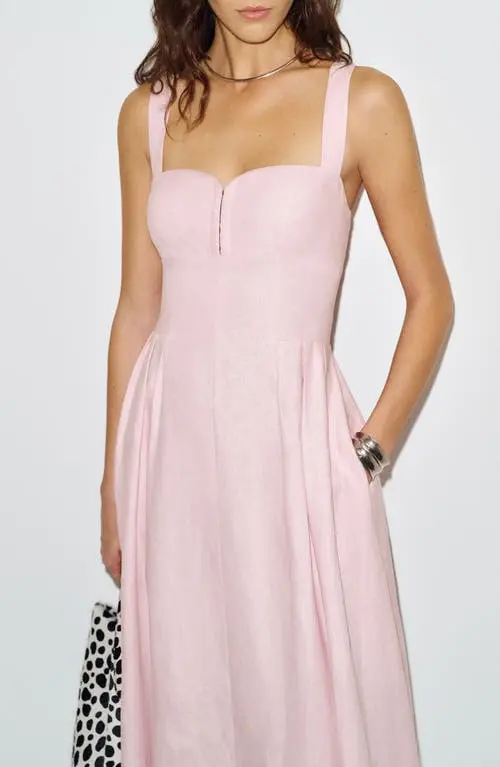REFORMATION Roma Linen Sundress - Cherry Blossom