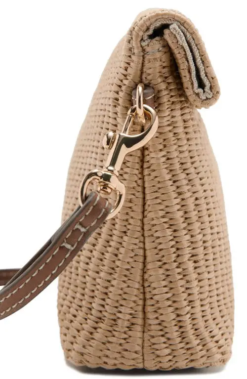 Mango Woven Flap Wristlet