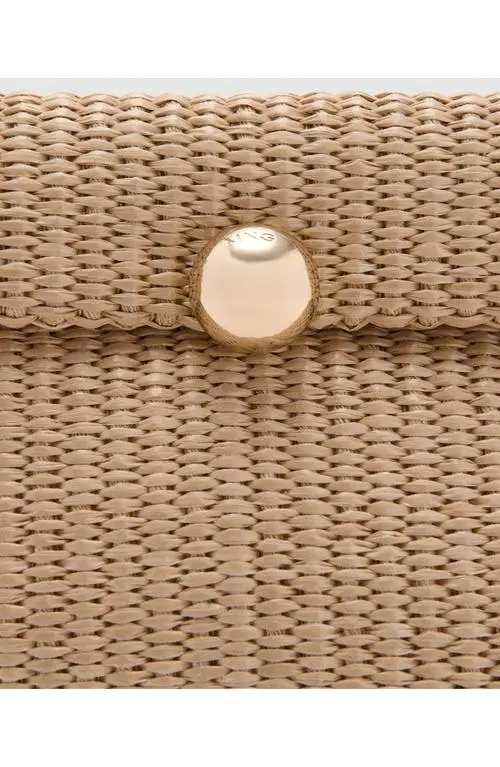 Mango Woven Flap Wristlet