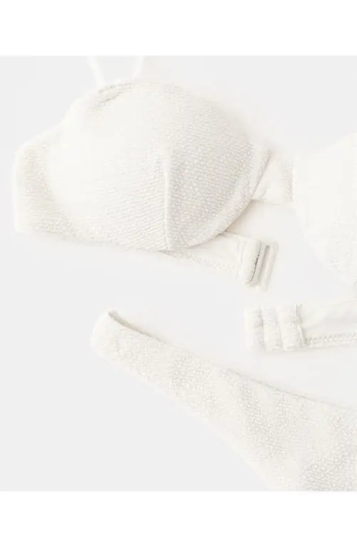 Mango Textured Bandeau Bikini Top