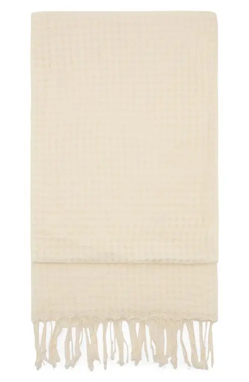 Mango Fringe Trim Cotton Gauze Scarf - Ecru