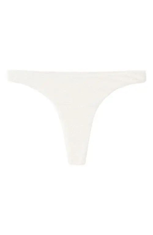 Mango Textured Brazilian Cut Bikini Bottoms - Ecru