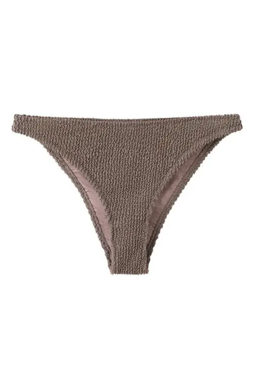 Mango Textured Bikini Bottoms - Light/pastel Brown