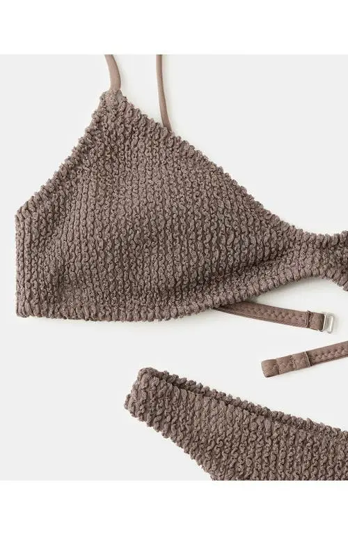 Mango Textured Bikini Bottoms - Light/pastel Brown