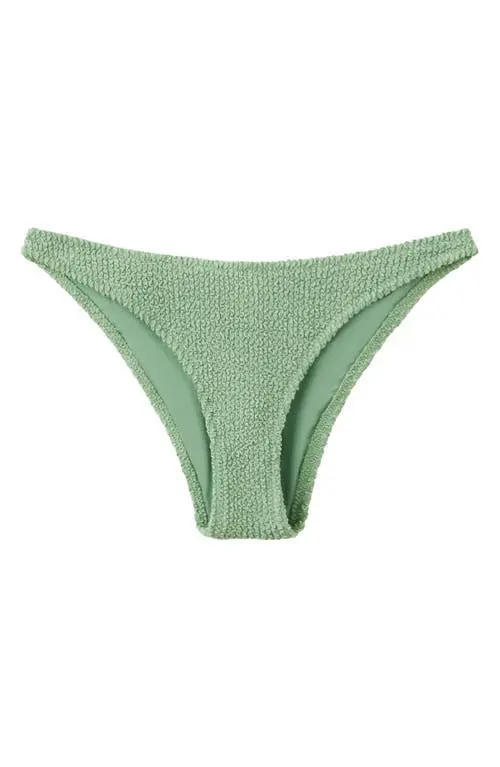 Mango Textured Bikini Bottoms - Pastel Green