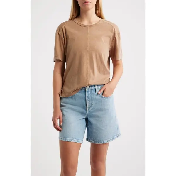 CITY BLUES Acid Wash T-shirt - Burlap