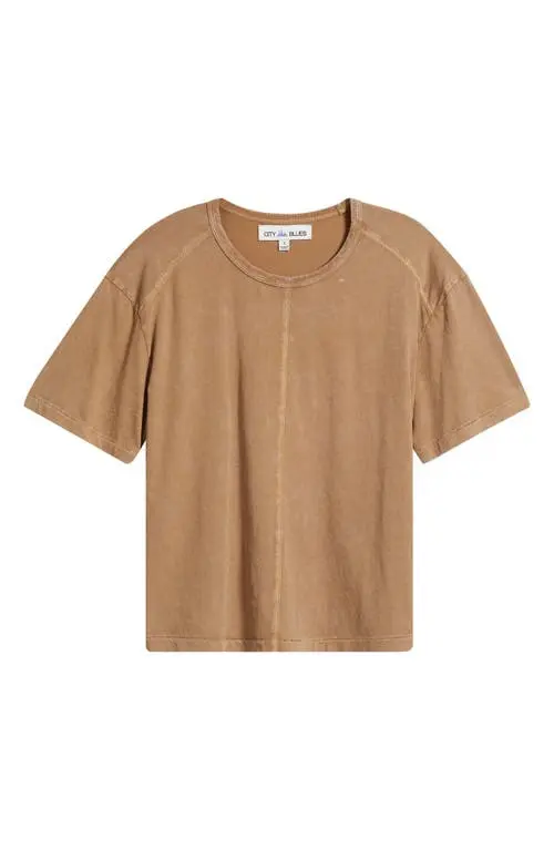CITY BLUES Acid Wash T-shirt - Burlap