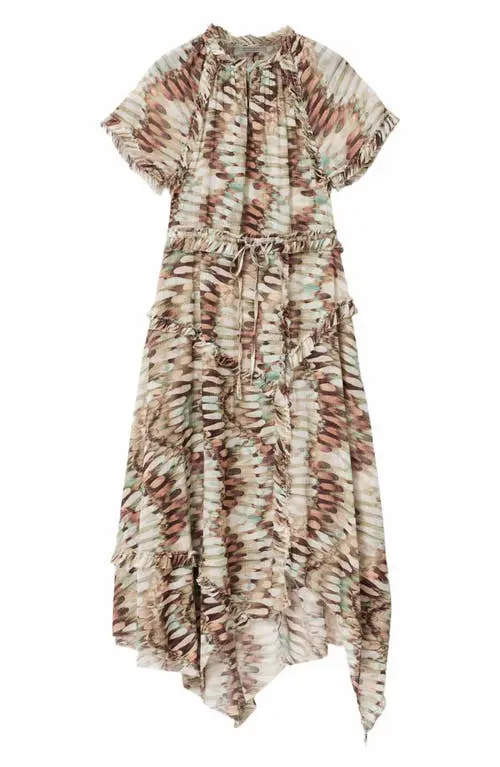 ALLSAINTS Lamaia Handkerchief Cotton Midi Dress - Oceano Soft Pink