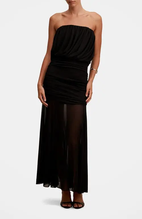 EVER NEW Bandeau Draped Maxi Dress - Black