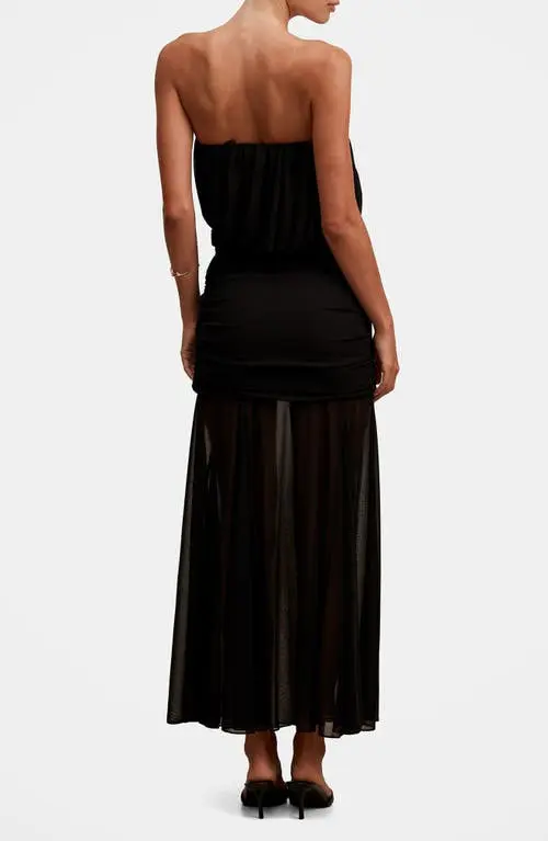 EVER NEW Bandeau Draped Maxi Dress - Black