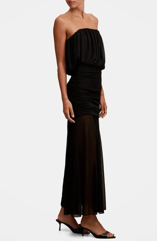 EVER NEW Bandeau Draped Maxi Dress - Black