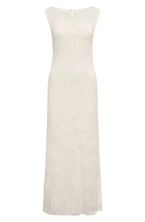 EVER NEW Jenna Paneled Lace Midi Dress