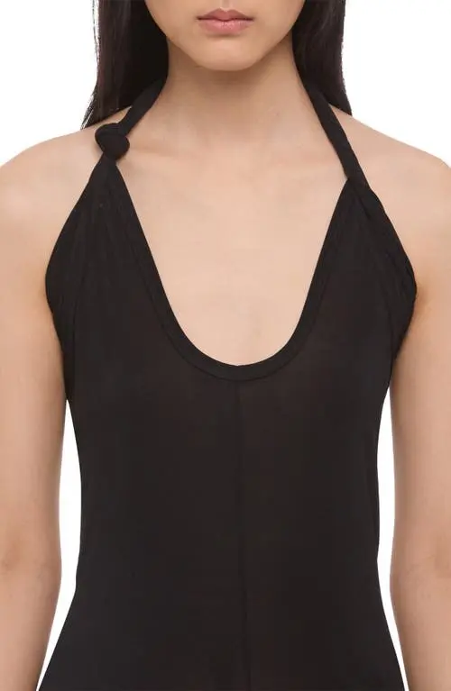 Helmut Lang Twist Dancer Top In Stretch Jersey - Black