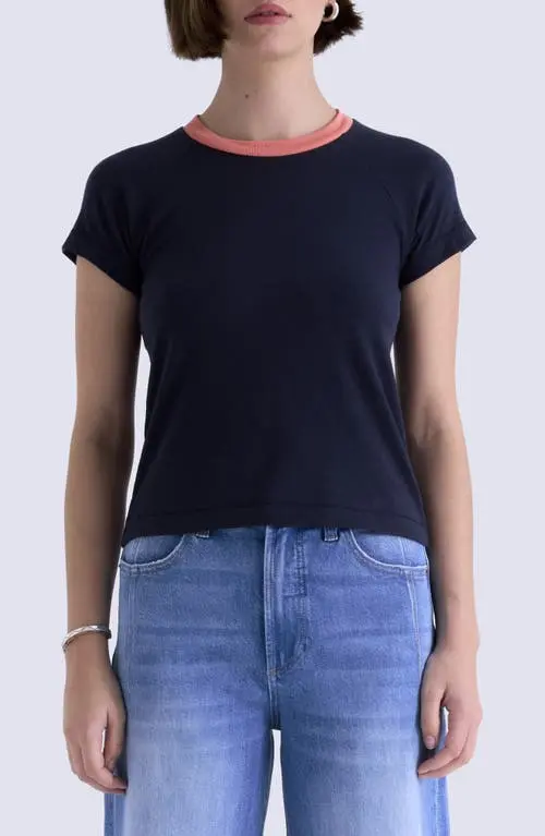 PISTOLA Ryn Ringer Cotton T-shirt - Navy Ship
