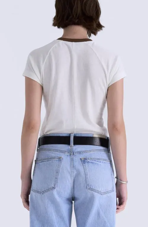 PISTOLA Ryn Ringer Cotton T-shirt - Soft White