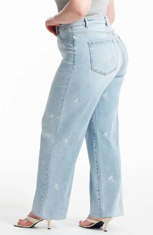 BAYEAS Embellished High Waist Wide Leg Jeans