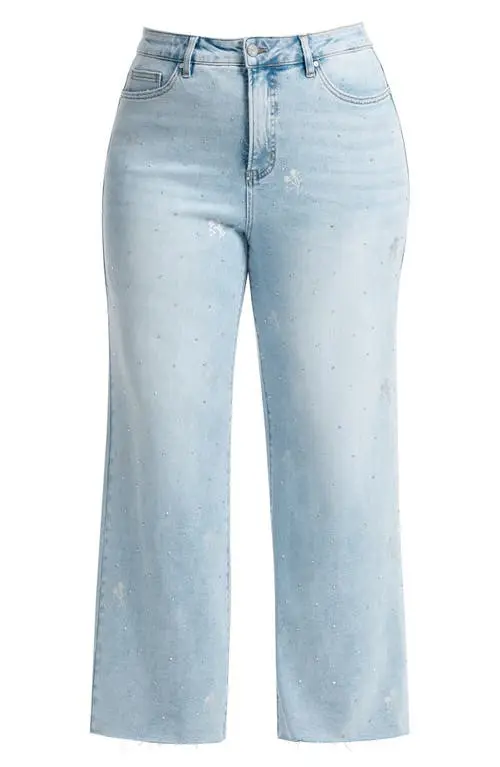 BAYEAS Embellished High Waist Wide Leg Jeans