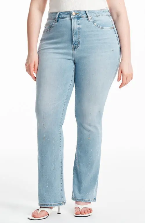 BAYEAS High Waist Bootcut Jeans - Light Blue