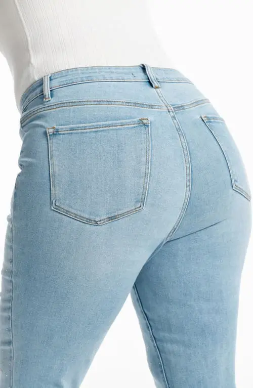 BAYEAS High Waist Bootcut Jeans With Crystal Embellishments