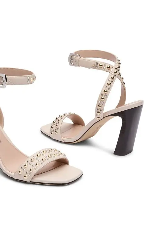 STUART WEITZMAN Perry Studded Leather Sandal 85