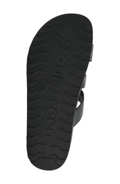 Paul Green Diego Platform Slide Sandal - Black Soft Leather