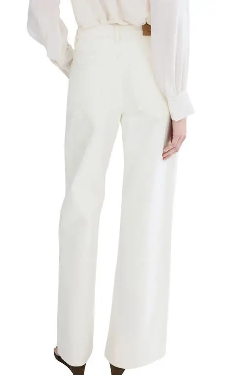 Mango Embroidered Straight Leg Jeans