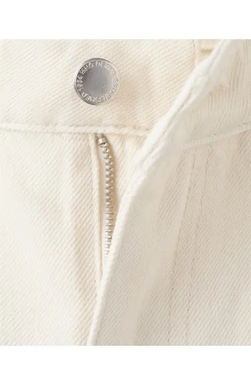 Mango Embroidered Straight Leg Jeans