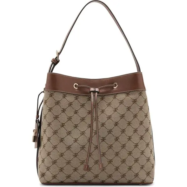 Mango Logo Jacquard Bucket Bag