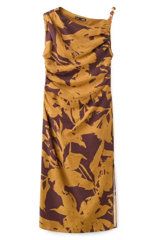 Mango Asymmetric Floral Maxi Dress