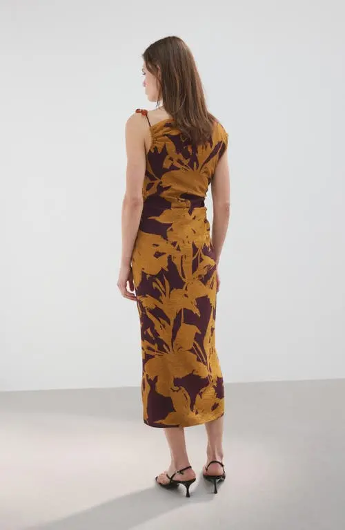 Mango Asymmetric Floral Maxi Dress
