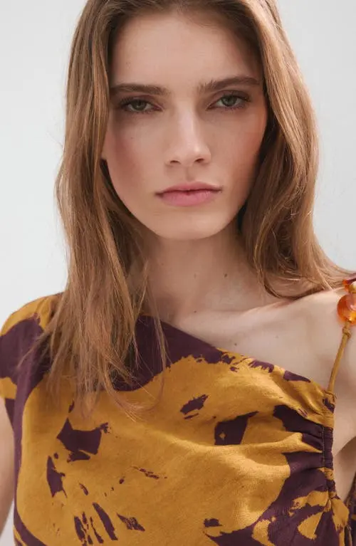 Mango Asymmetric Floral Maxi Dress