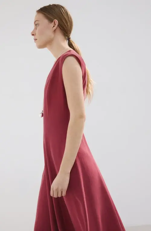 Mango Sleeveless V-neck Midi Dress