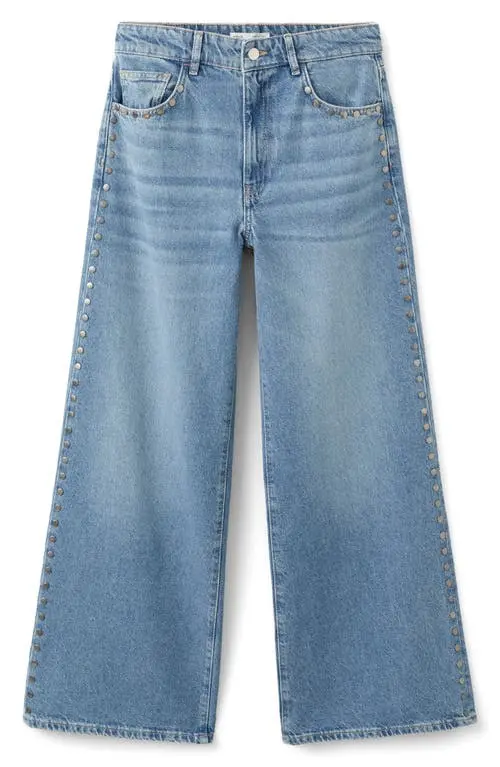 Mango Embellished Straight Leg Jeans