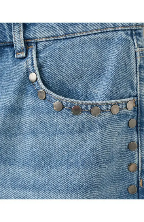 Mango Embellished Straight Leg Jeans