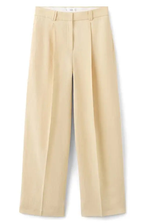 Mango Pleated Straight Leg Pants
