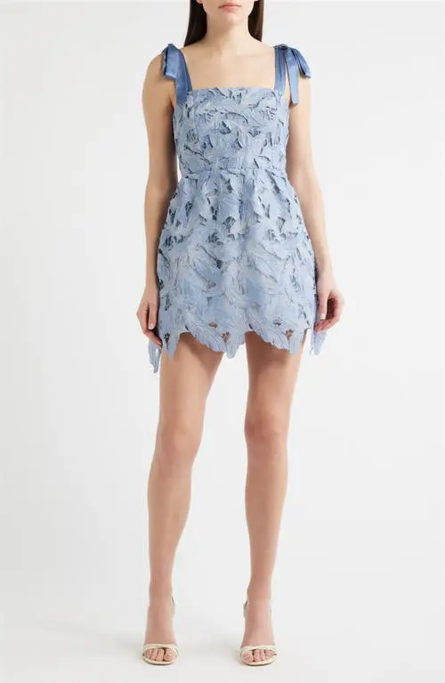 LUCY PARIS Lace Mini Dress With Shoulder Ties