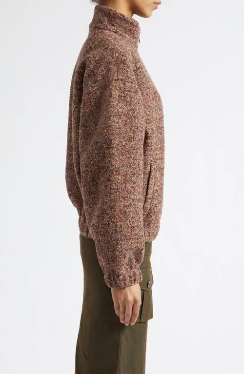 SHUSHU/TONG Flecked Half Zip Sweater