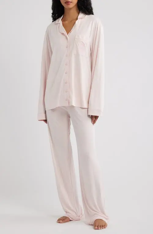 House Of Cb Classic Soft Modal Blend Pajamas - Pink