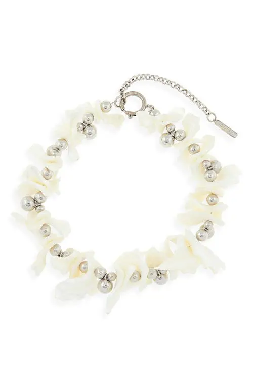 JUSTINE CLENQUET Paula Seashell Choker Necklace - Palladium