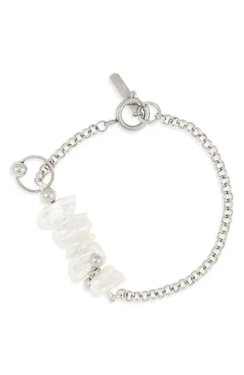JUSTINE CLENQUET Sunny Biwa Pearl Bracelet - Palladium