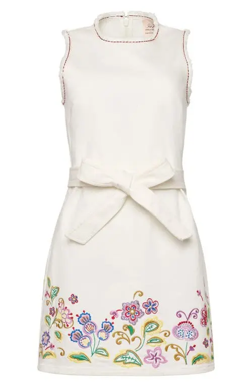 Cinq À Sept Embroidered Cotton Blend Shift Dress